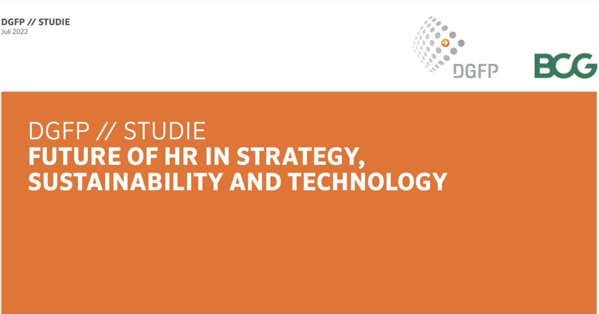 Future of HR in Strategy, Sustainability and Technology - DGFP
